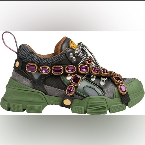 Gucci | Shoes | Gucci Flashtrek Sneakers With Removable Crystals New ...